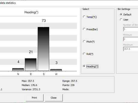 Compass Data Recorder with Heading Sensor